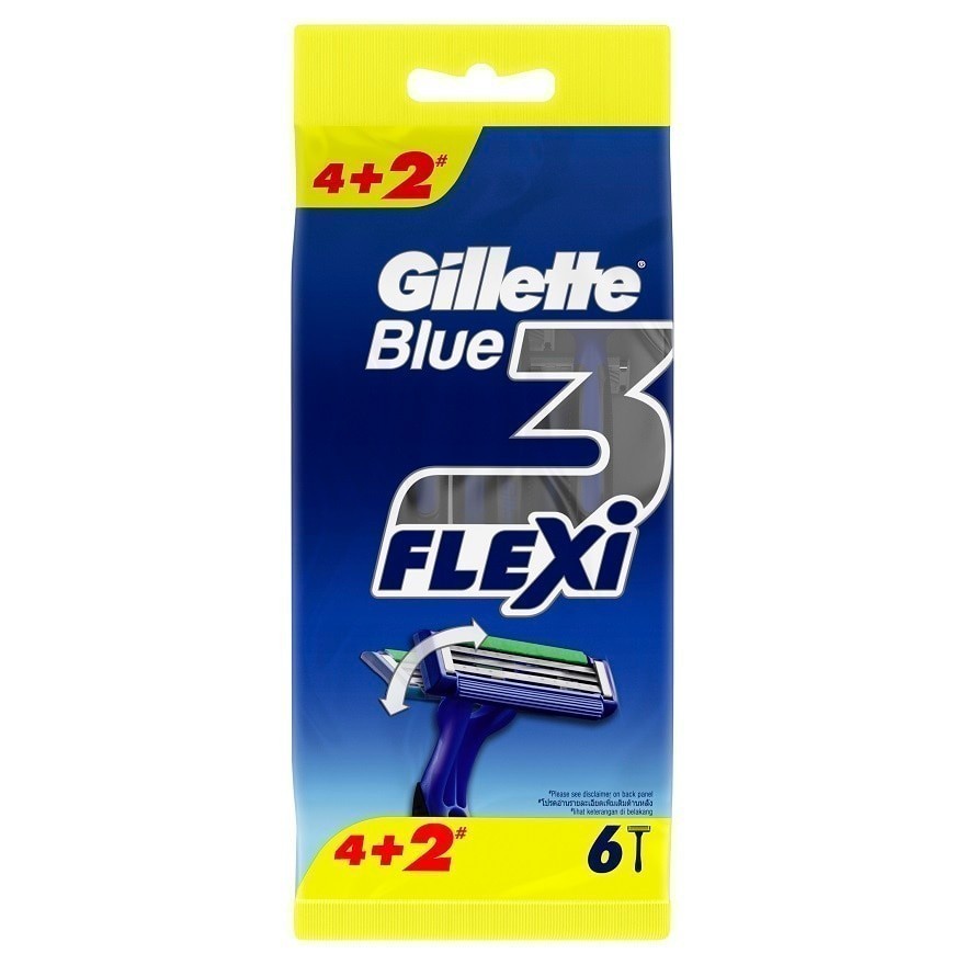 Gillette Blue Simple3 Flexi 4+2ยิลเลตต์บลู 3 เฟล็กซ์ซี่ 4+2 | Shopee ...