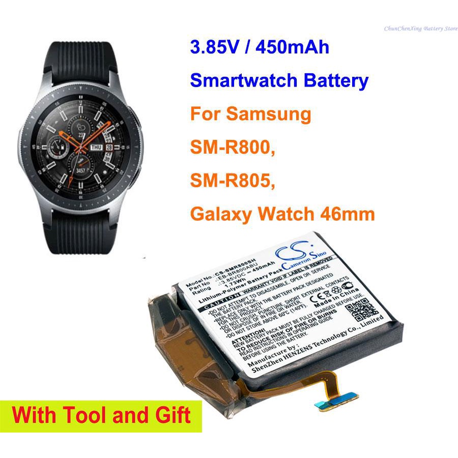 OrangeYu 450mAh Smartwatch Battery EB-BR800ABU,GH43-04855A for Samsung Galaxy Watch 46mm, SM ...