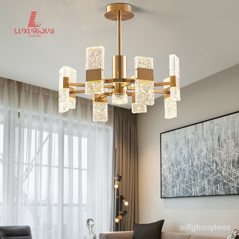 F ⊕Post-Modern Light Luxury Chandelier Lamp in the Living Room Simple ...