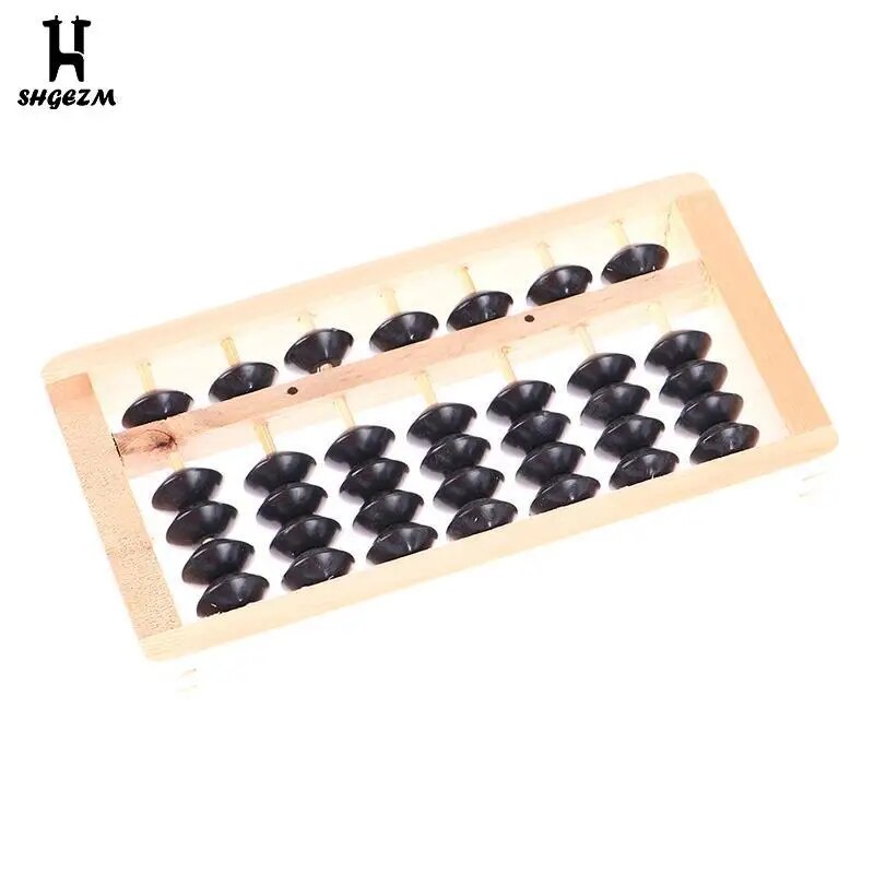 53z 7 Rods Beads Abacus Wood Soroban Column Math Aid Tool Ancient ...