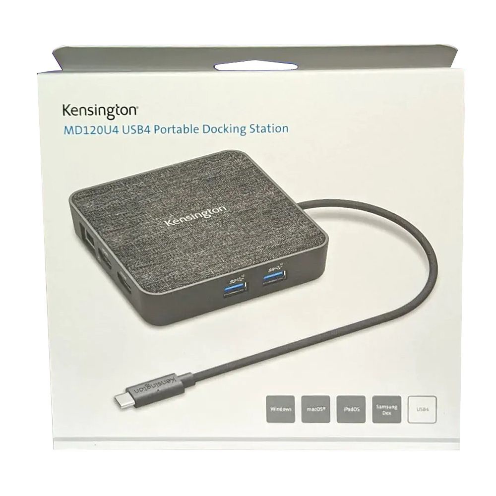 Kensington K32850WW MD120U4 USB4 Portable Docking Station - 6 ports, 8K ...