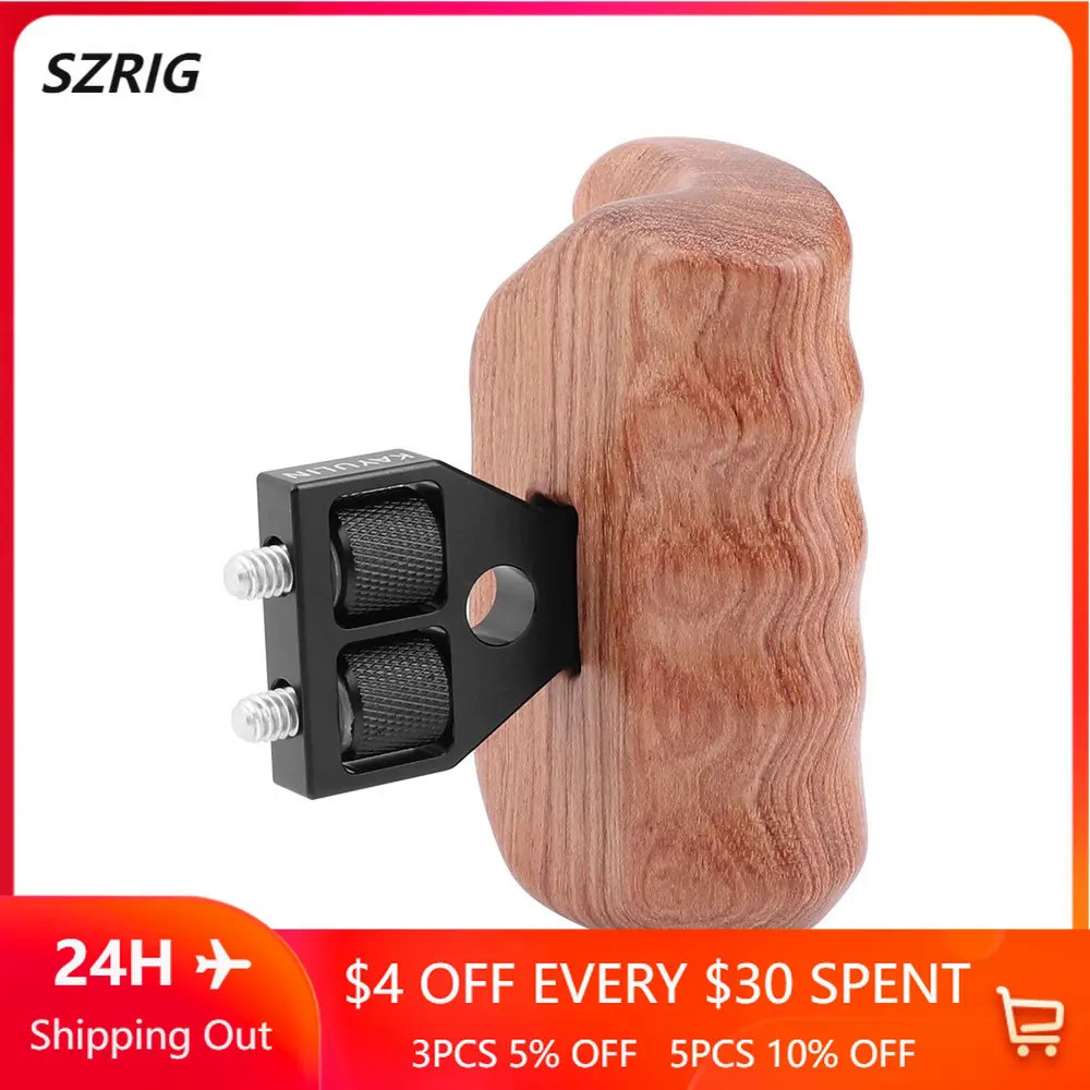 SZRIG Hand Grip ไม้ Handle Grip ขวาหรือซ้าย1/4สกรูสำหรับกล้อง DSLR Cage ...