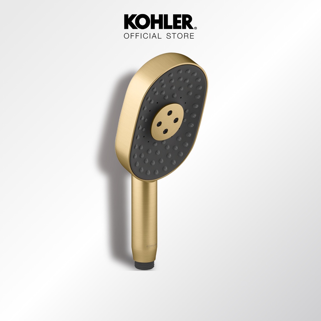 KOHLER Statement 3F oblong handshower หัวฝักบัวอาบน้ำ สีทองเหลืองปัดลาย ...