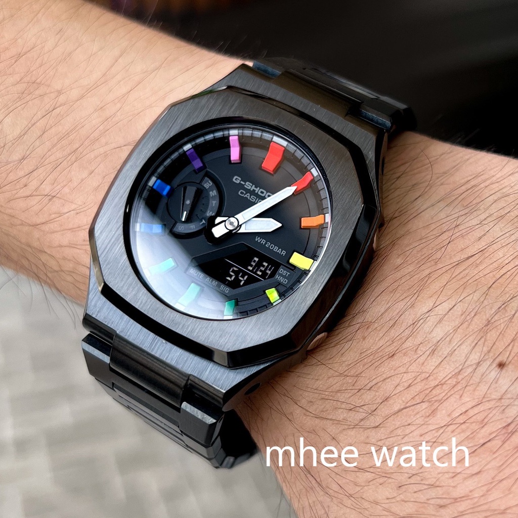 G-Shock Black นอติลุส Steel Rainbow Dial | Shopee Thailand