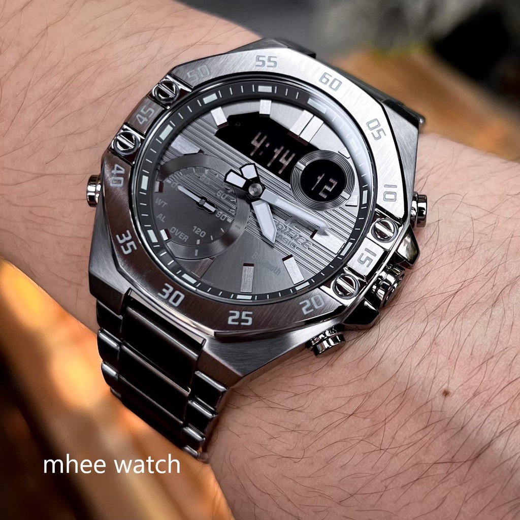 Casio Edifice Bluetooth ตัวTop สีGun Metal Color หายากมาก ล้ำมาก ECB-10 ...
