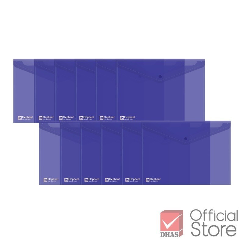 Elephant แฟ้มกระเป๋า แฟ้มกระดุม 1 เม็ด No.421 A4 จำนวน 12 ซอง | Shopee Thailand