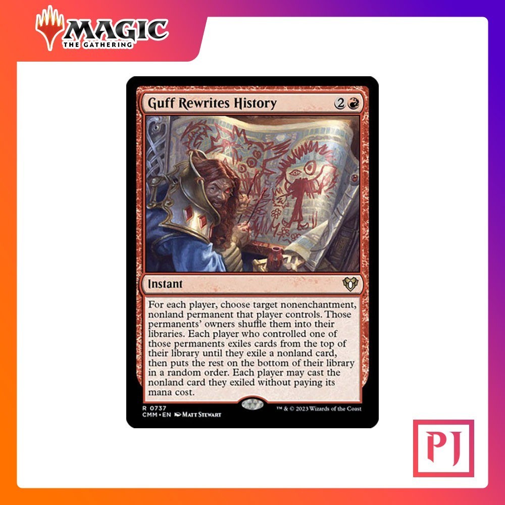 [MTG] Guff Rewrites History [CMM] [RED] [RARE] [NORMAL] [ENG] (การ์ดเม ...