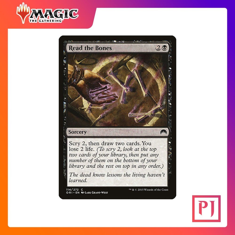 [MTG] Read the Bones [ORI] [BLACK] [COMMON] [NORMAL] [ENG] (การ์ดเมจิค ...