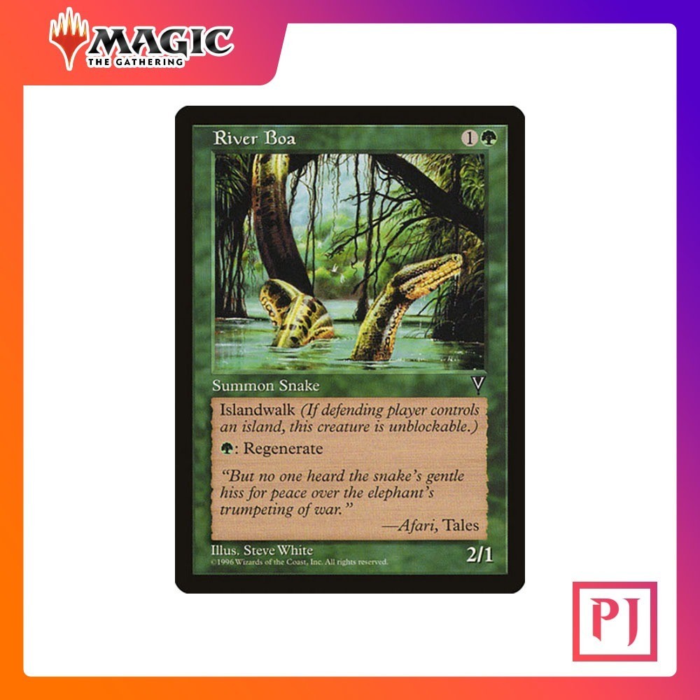 [MTG] River Boa [VIS] [GREEN] [COMMON] [NORMAL] [ENG] (การ์ดเมจิค / Magic the Gathering ...