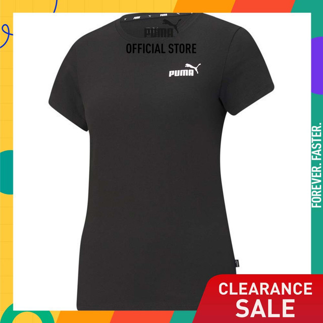 PUMA BASICS - เสื้อยืดผู้หญิง Essentials Small Logo สีดำ - APP ...