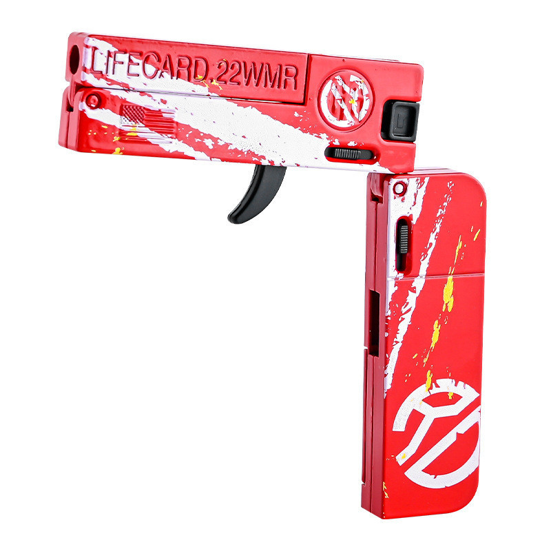 New alloy foldable Troll Life card Toy guns can fire soft bullets Child ...