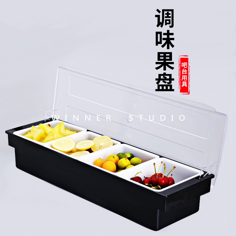 Fruit Container Crisper Condiment Dispenser Bar Counter Utensils ...