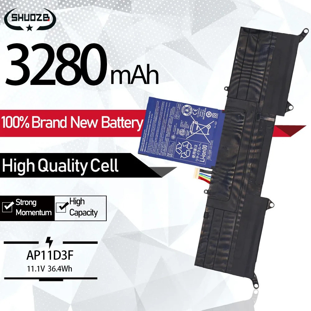 11.1V 3280mAh 36.4Wh AP11D3F AP11D4F Laptop Battery For Acer Aspire S3 ...