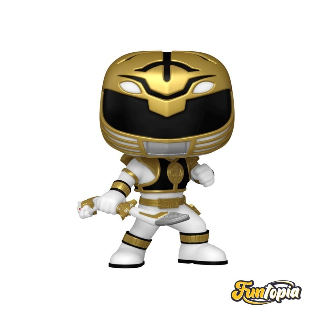 Funko POP! (73964) : White Ranger with Sword (1384)(Exclusive) POP! TV ...
