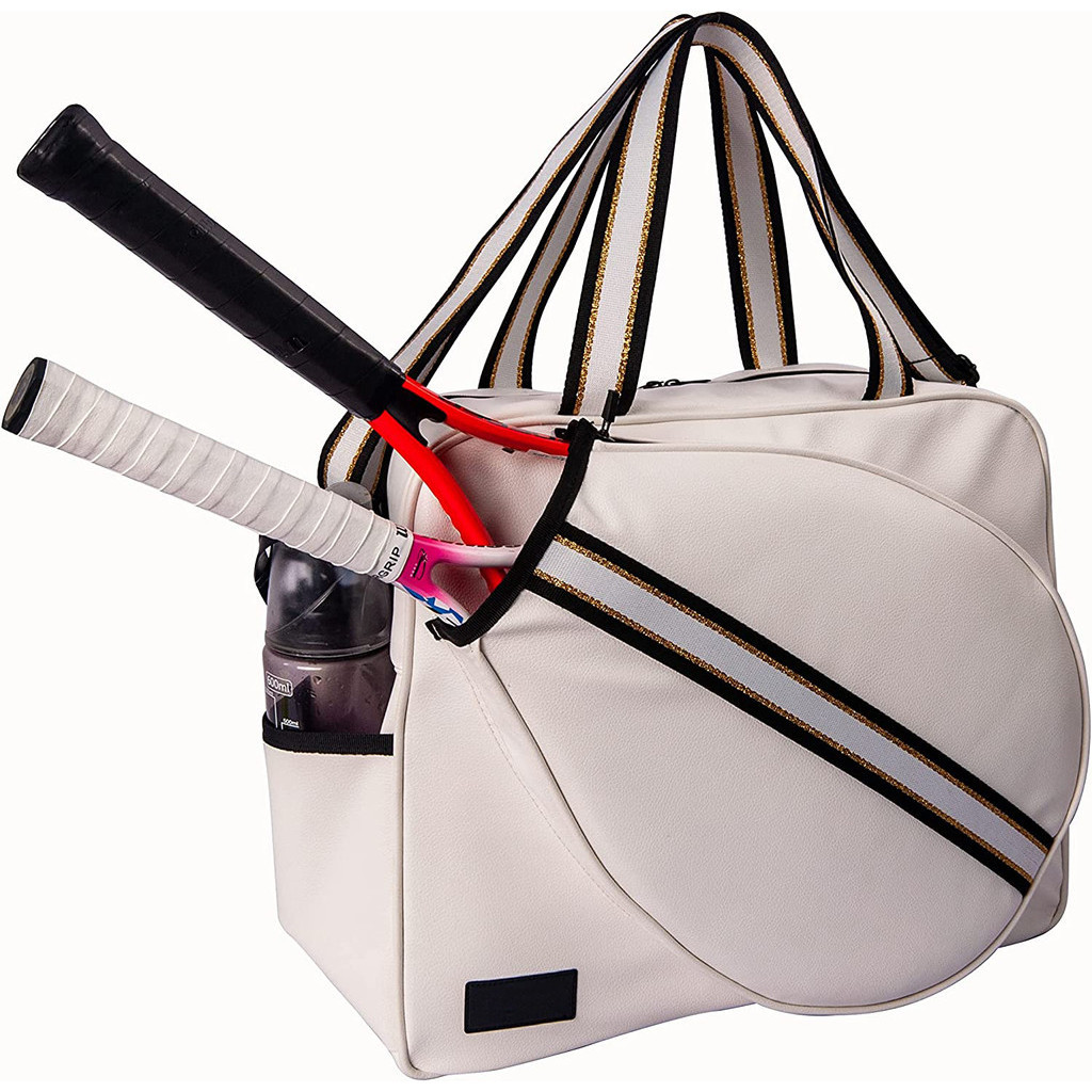 Functional Sports Racket Bag Head Tennis Beach Leather Tennis Bag ...
