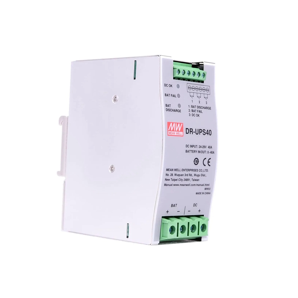 Original Mean Well DR-UPS40 Meanwell 24-29V 40A DC DIN Rail UPS โมดูล ...