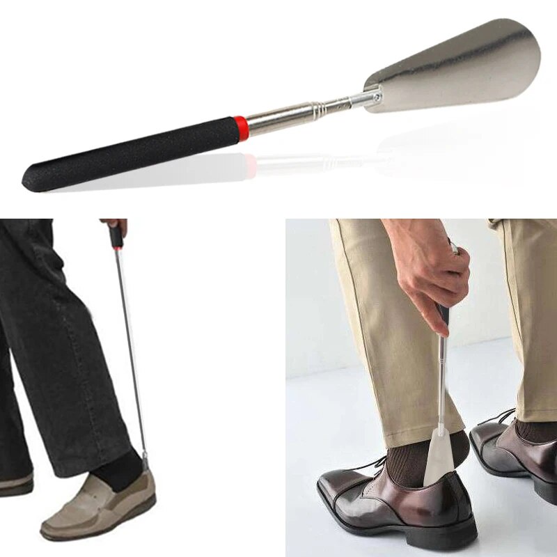 22V Stainless Steel Shoe Horn Portable Telescopic Extendable Shoe Horn ...
