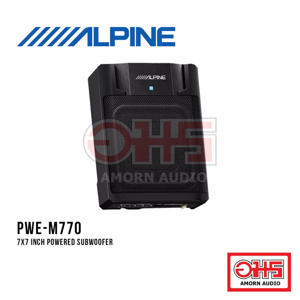 Alpine PWE-M770 / 7X7 inch Powered Subwoofer / Maximum RMS Power: 150W ...