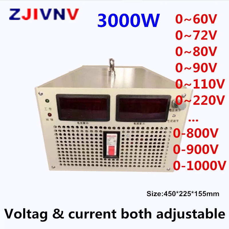3000W Switching Power Supply เอาต์พุต24V 36V 300V 400V 500V 600V 700V 800V ปัจจุบันและแรงดัน ...