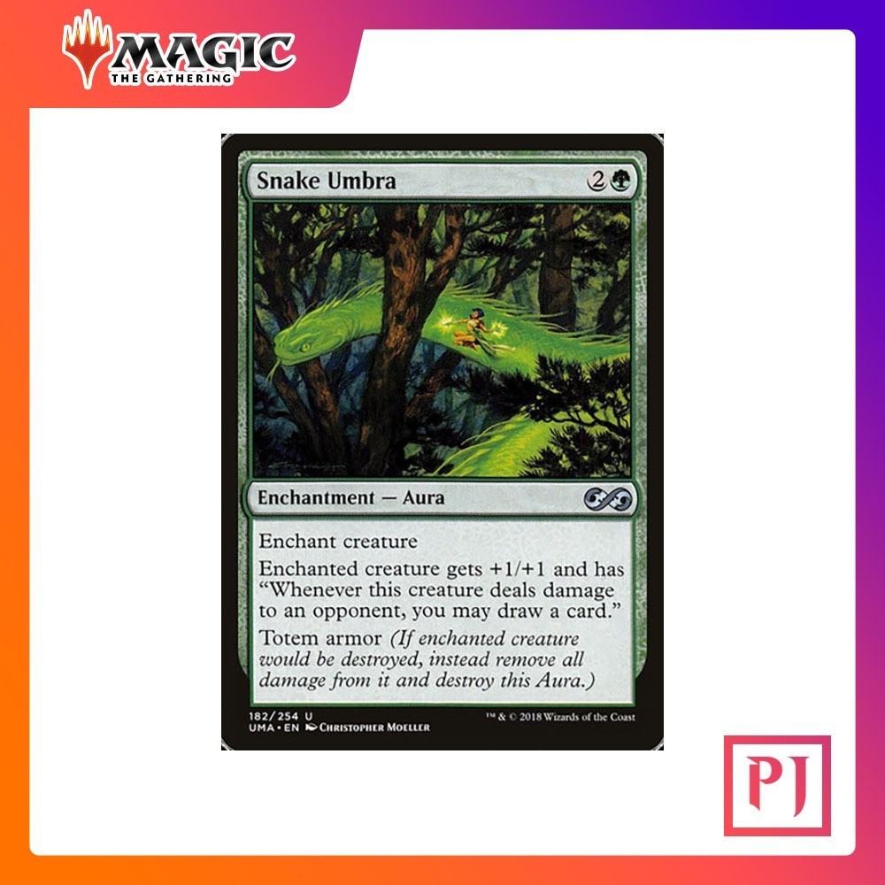 [MTG] Snake Umbra [UMA] [GREEN] [UNCOM] [NORMAL] [ENG] (การ์ดเมจิค ...
