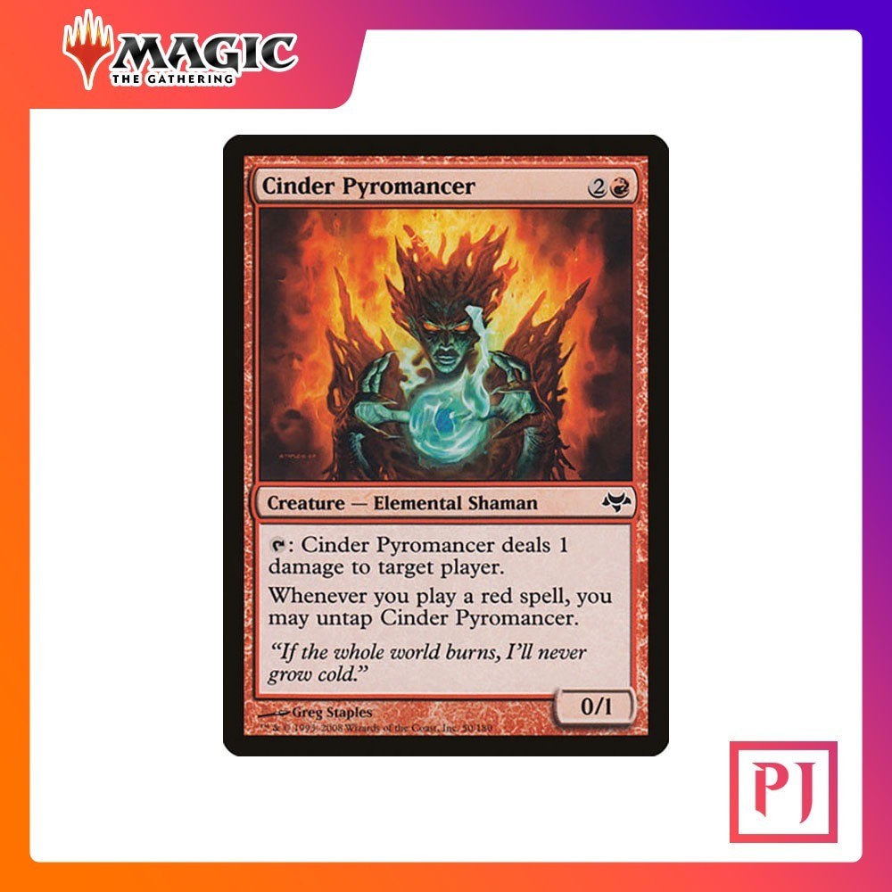 [MTG] Cinder Pyromancer [EVE] [RED] [COMMON] [NORMAL] [ENG] (การ์ดเมจิค ...