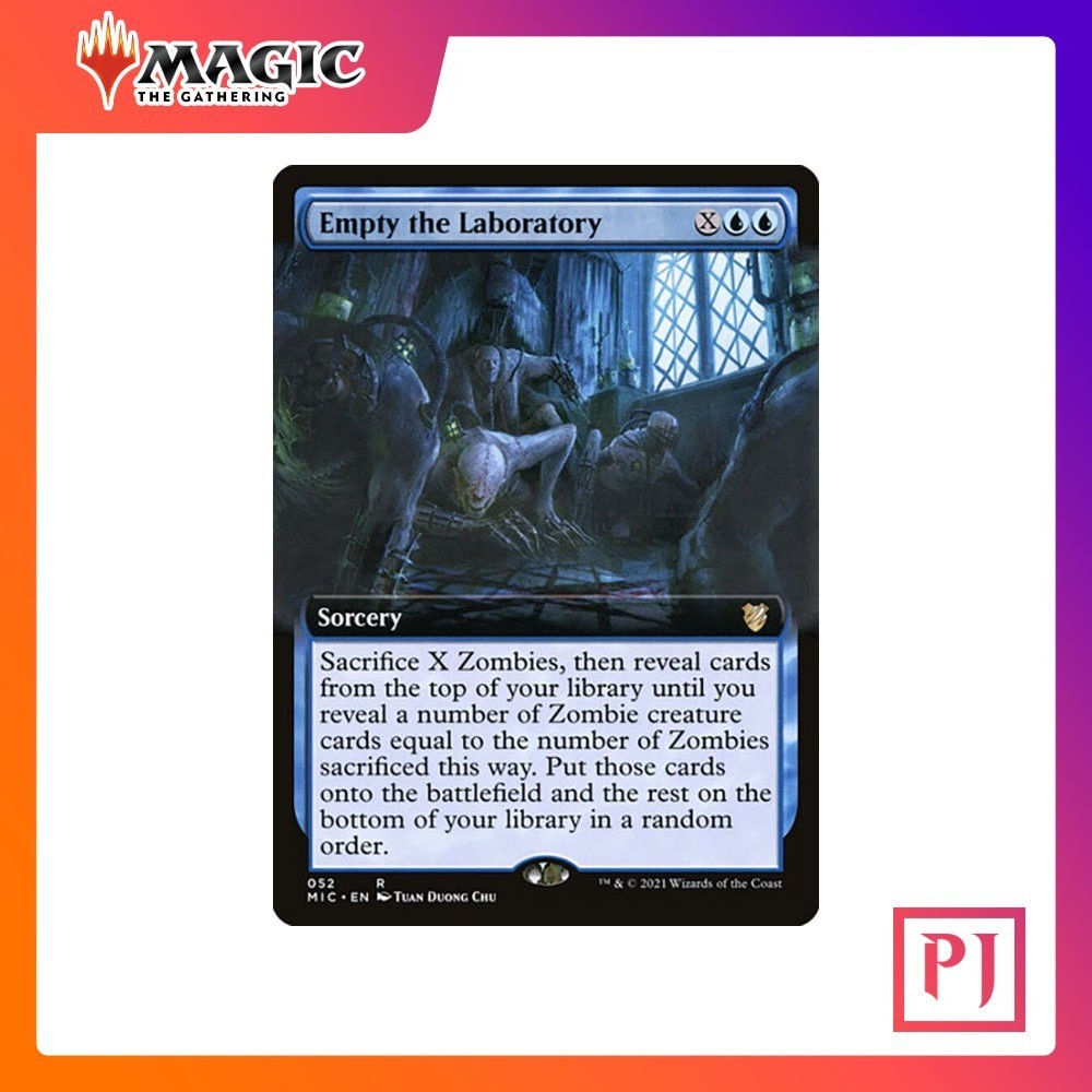 [MTG] Empty the Laboratory (Extended Art) [MIC] [BLUE] [RARE] [NORMAL ...