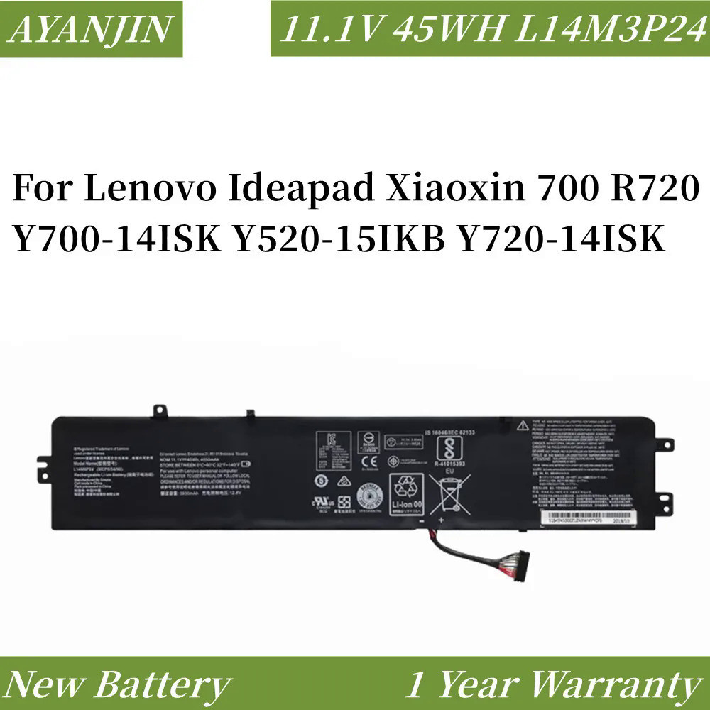ใหม่ L14S3P24 Y720-14ISK L16M3P24 11.1V 45WH แบตเตอรี่แล็ปท็อปสำหรับ ...