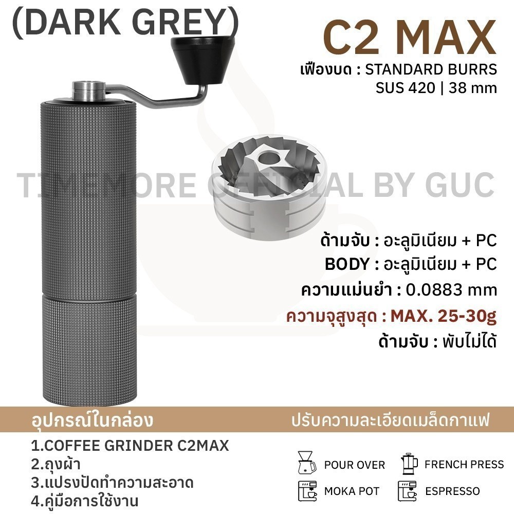 TIMEMORE OFFICIAL Chestnut C2 Coffee Grinder / C2Max / C2Gold ...