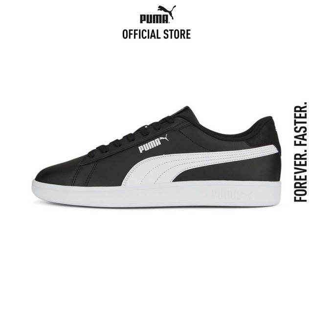 PUMA BASICS - รองเท้าผ้าใบ Smash 3.0 L สีดำ - 39098704 | Shopee Thailand