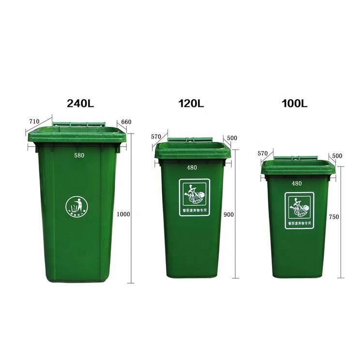 240L,120L,100L Outdoor Eco-Friendly Feature Plastic Dustbin, Plastic ...