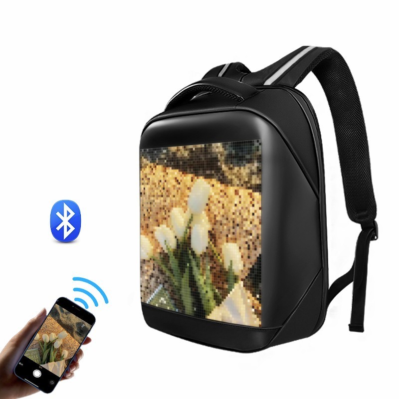 LED Advertising Screen Backpack Waterproof DIY Cool Motorcycle Riding ...