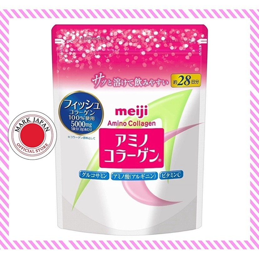 Meiji Amino Collagen 196g Meiji Kangen Protein Powder (28 days) [Direct ...