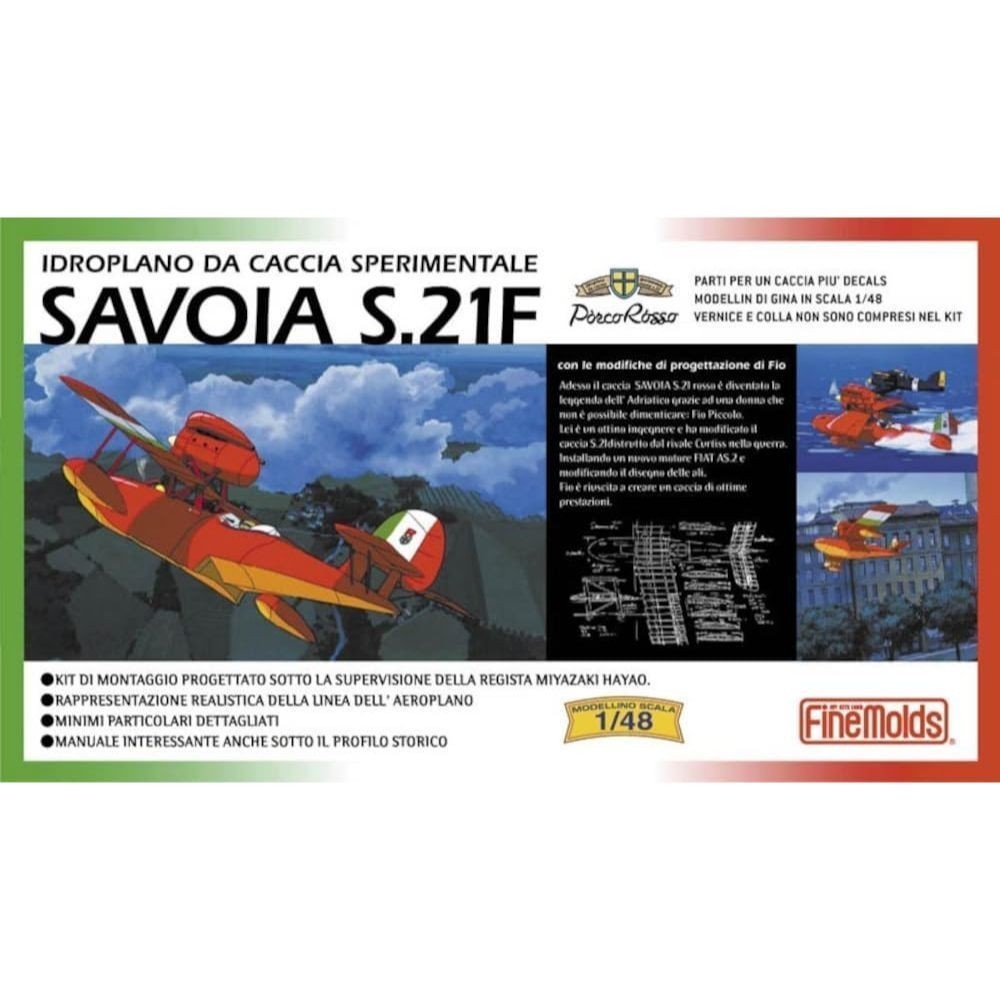 Finemolds Fg3, Porco Rosso, Savoia S.21F รุ่นปลาย 1/48, ชุดโมเดลพลาสติกที่ประกอบไม่ได้ | Shopee ...