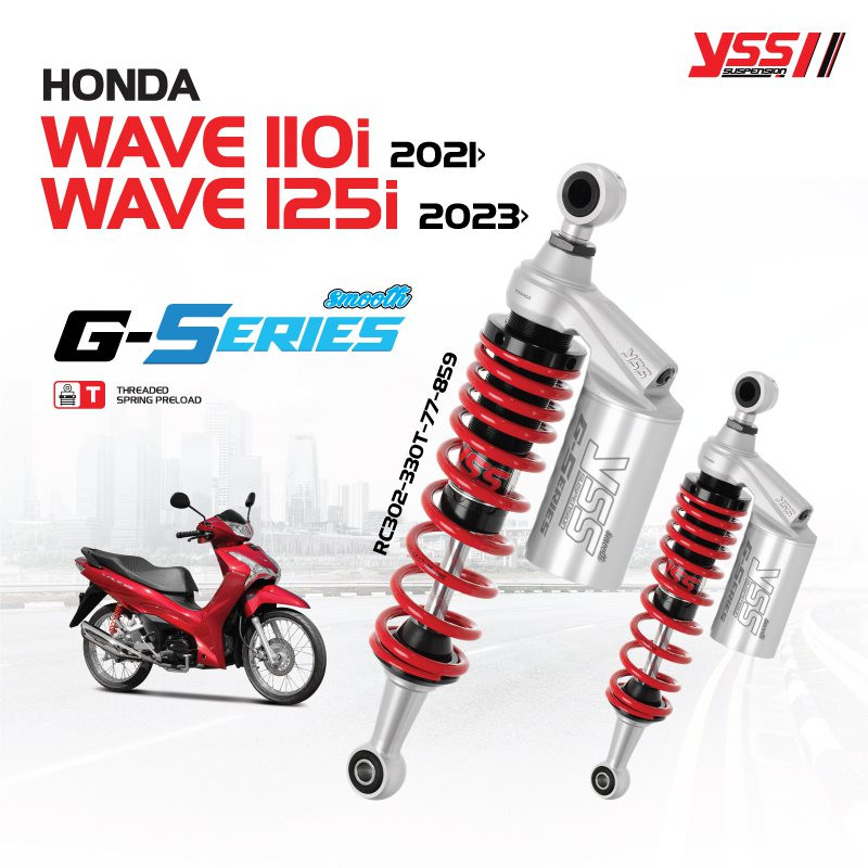YSS โช้คอัพ YSS G-SERIES SMOOTH โช้คหลัง WAVE 110i ปี 2021-ปัจจุบัน ...