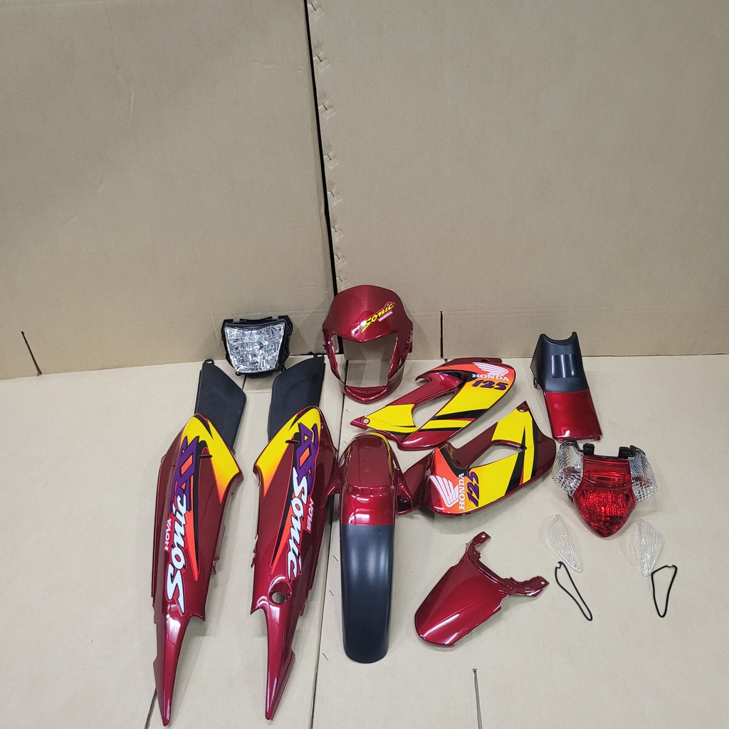 ชุดสี sonic ตัวเก่า โซนิค สีแดงแก้ว พร้อมติดลายสติ๊กเกอร์เคลือบเงาแท้ ...