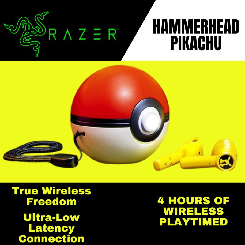 [ร้านค้าในพื้นที่] แท้100% หูฟัง razer Hammerhead Pokemon Pikachu True ...
