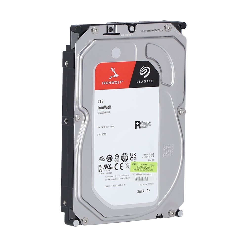 2 TB 3.5" HDD (ฮาร์ดดิสก์ 3.5") SEAGATE IRONWOLF - 5400RPM SATA3 ...