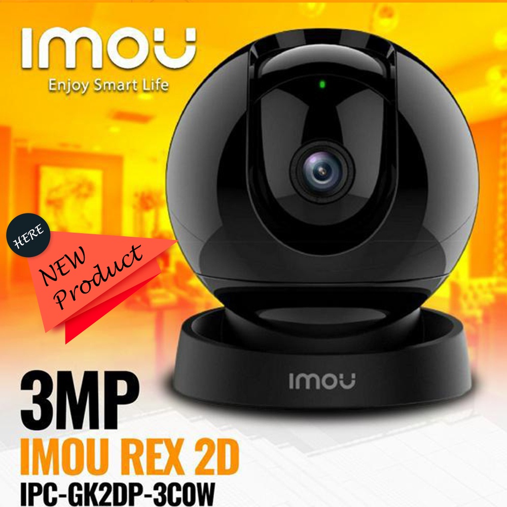 IMOU Rex 2D กล้องจงวรปิด CCTV 3MP Wi-Fi Camera ครอบคลุม 355° มีไมค์ ...