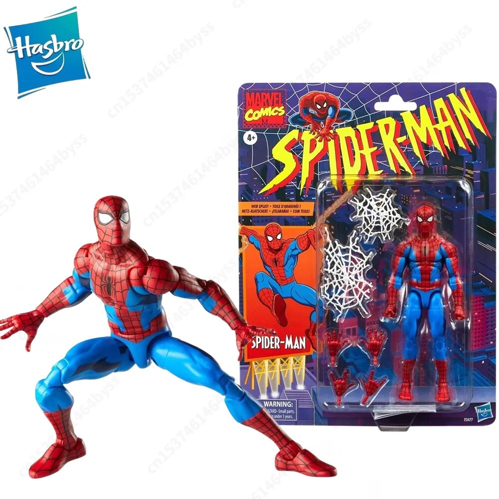 93o Hasbro Marvel Legends Retro Cardback Spider Man CEL-shading Comics ...