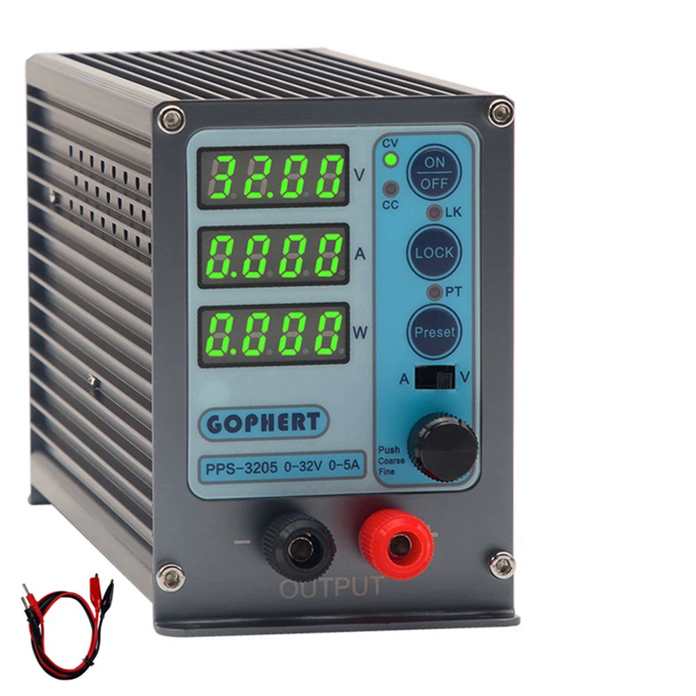 Gophert ปรับห้องปฏิบัติการแหล่งจ่ายไฟ30V 32V 5A 60V 3A 16V 10A PPS-3205/1610 Digital DC ...