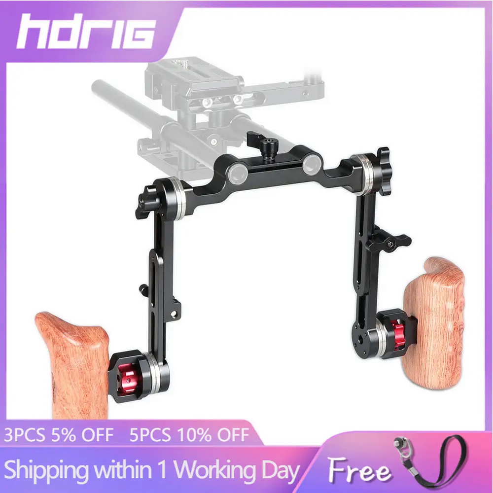 HDRIG Extension-Type Arm Shoulder Rig M6 ARRI Rosette Mount Handle Kit ...