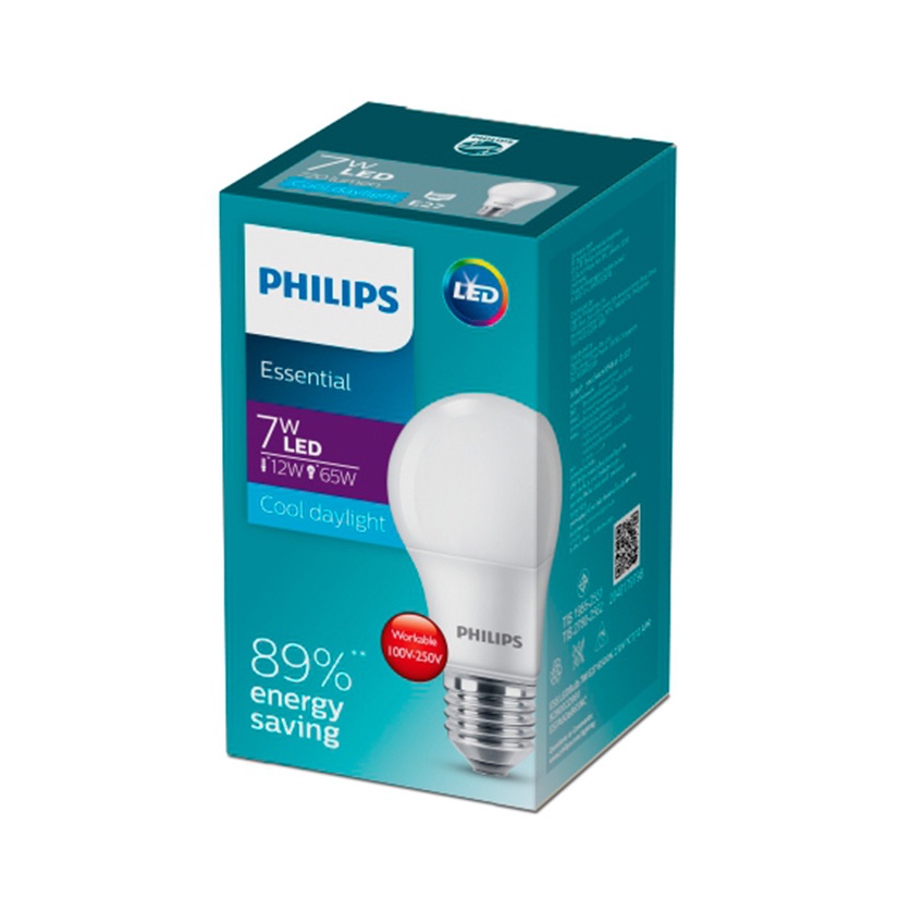 Philips Lighting Essential LED PHILIPS 7 วัตต์ Cool Daylight E27 (6500K ...