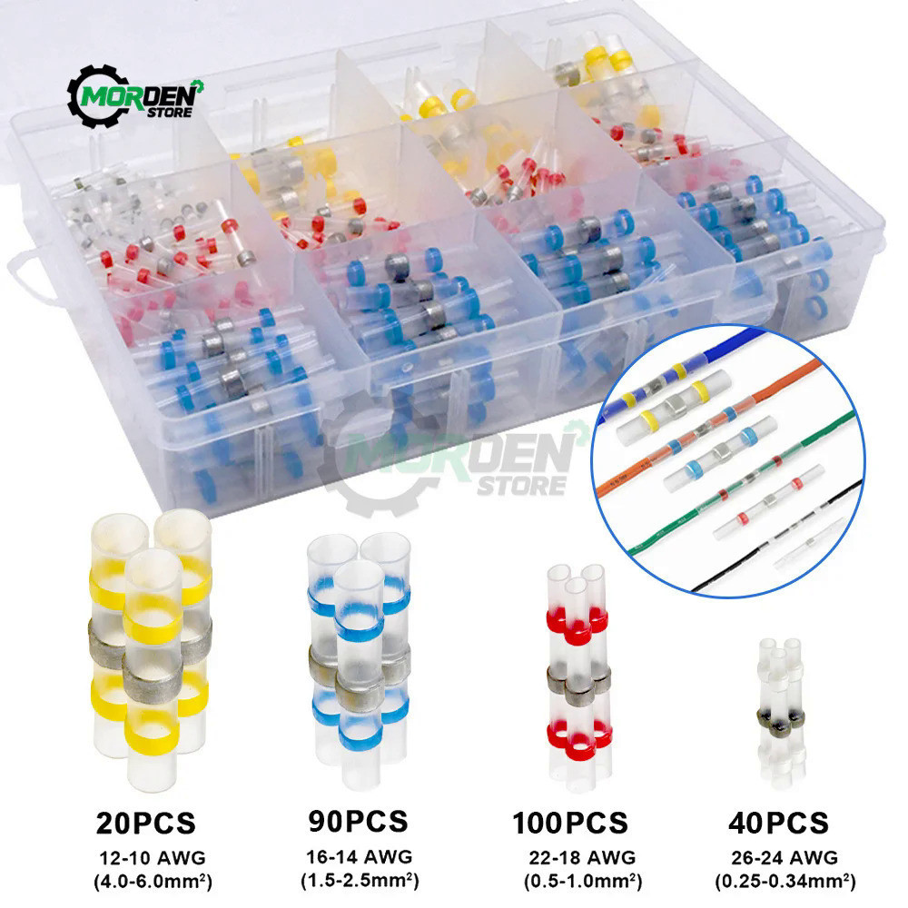 500PCS ความร้อน Shrink Butt Crimp Terminal Solder Seal Wire Cable ...