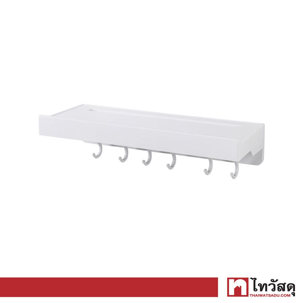 KASSA หิ้งวางของพลาสติกพร้อมขอแขวน รุ่น KS-SPC-014 ขนาด 35 ซม. สีขาว ...