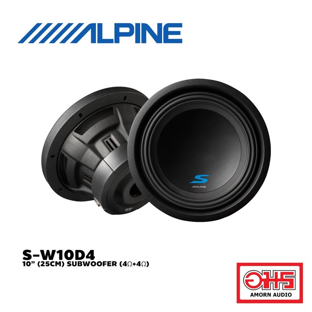 ALPINE S-W10D4 ซับวูฟเฟอร์ S-series ขนาด 10 นิ้ว เสียงเบสหนักแน่น (ราคาต่อ 1 ดอก) | Shopee Thailand