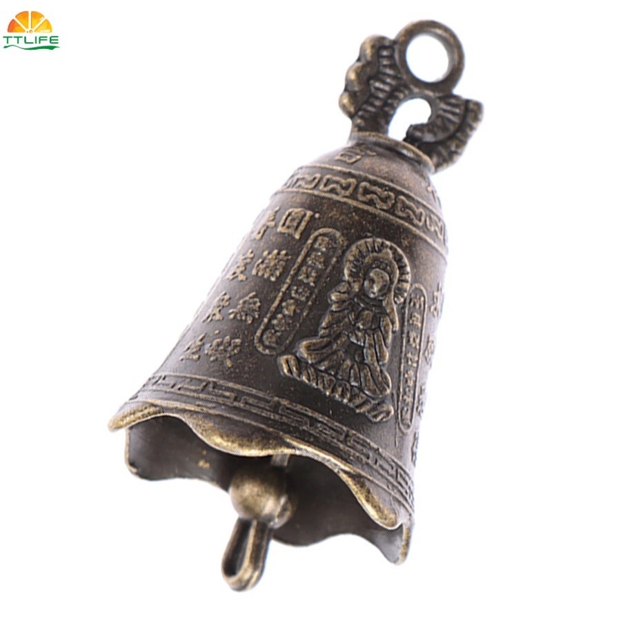 【TTLIFE】 Antique Bell Chinese Mini Sculpture Pray Guanyin Buddha Bell ...