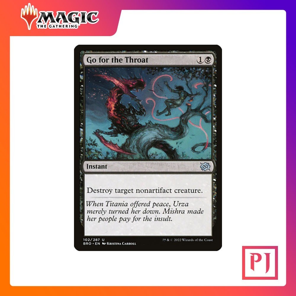 [MTG] Go for the Throat [BRO] [BLACK] [UNCOM] [NORMAL] [ENG] (การ์ดเม ...