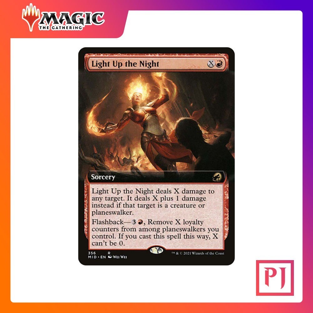 [MTG] Light Up the Night (Extended Art) [MID] [RED] [RARE] [NORMAL ...