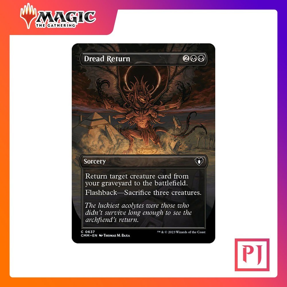 [MTG] Dread Return (Borderless) [CMM] [BLACK] [COMMON] [NORMAL] [ENG ...