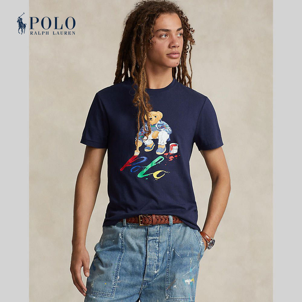 Polo Ralph Lauren เสื้อยืดผู้ชาย Custom Slim Fit Polo Bear Jersey T-Shirt รุ่น MNPOTSH1N822023 ...